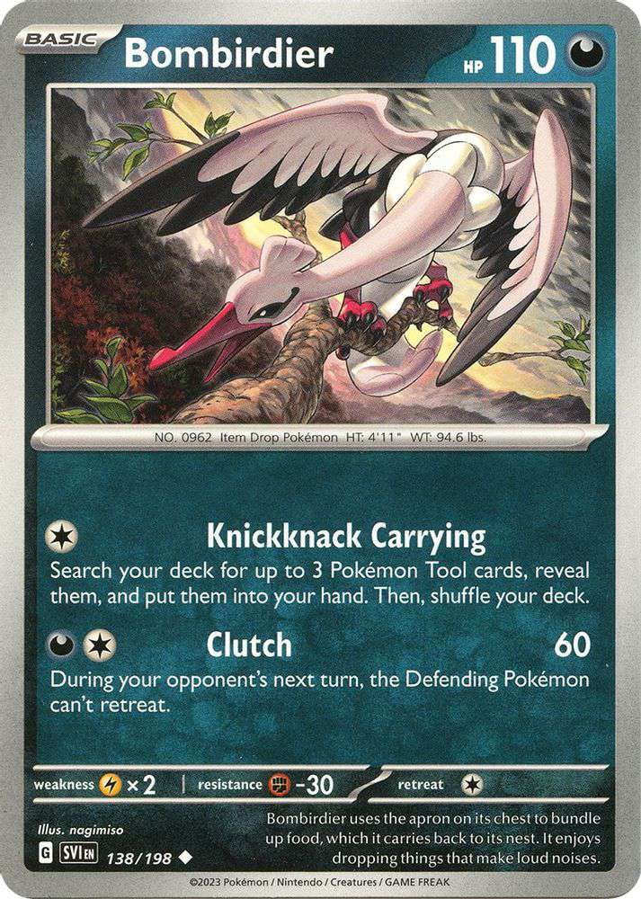 Pokemon Scarlet & Violet Base Set Uncommon Bombirdier #138 - Walmart.com