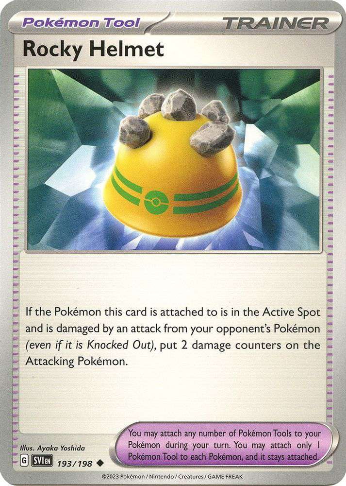Pokemon Scarlet & Violet Base Set Uncommon Rocky Helmet #193 - Walmart.com
