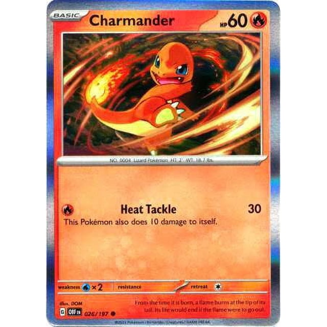 Pokemon Scarlet & Violet Obsidian Flames Promo Holo Charmander #026 ...