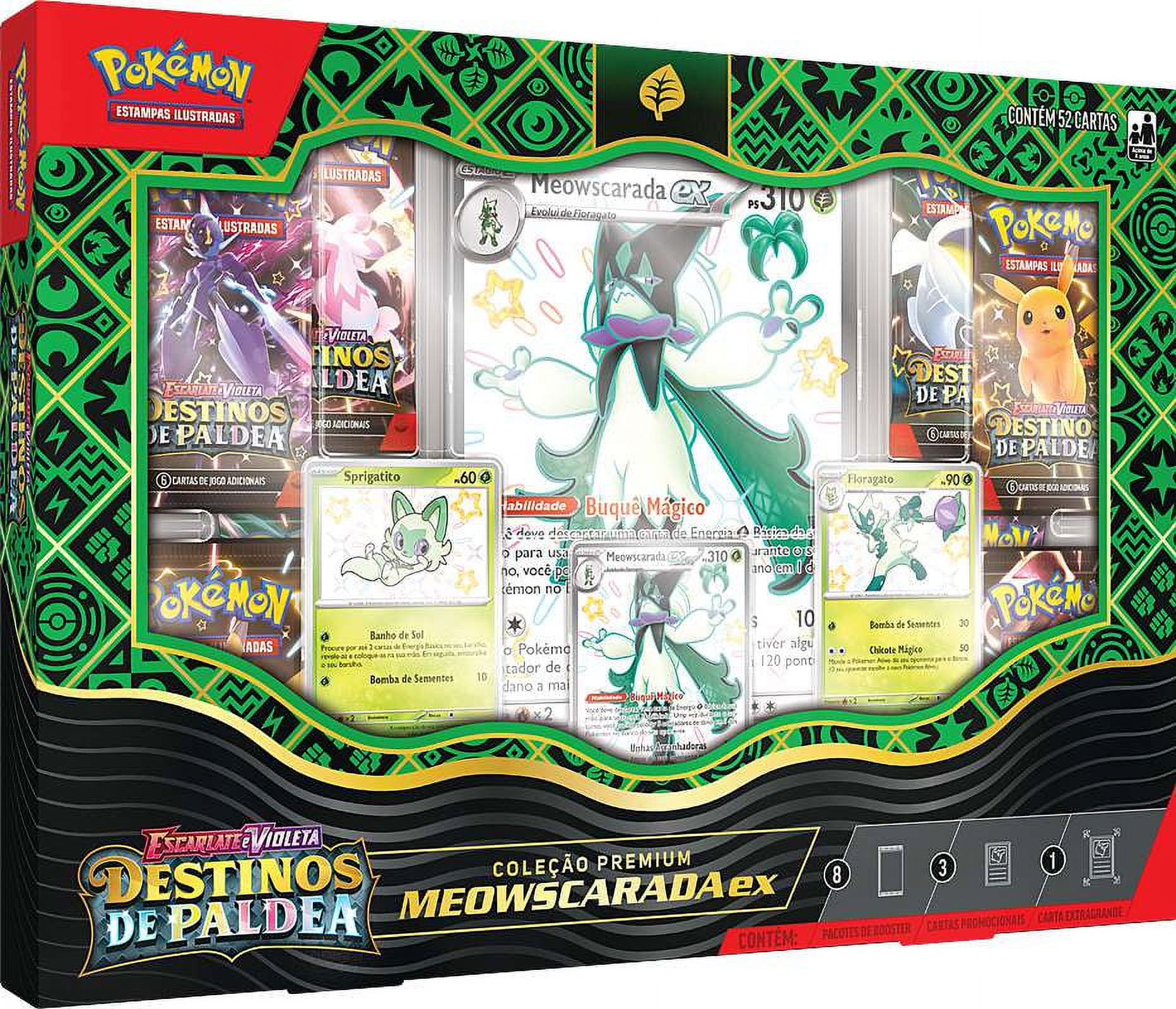 Pokemon Scarlet & Violet Paldean Fates Meowscarada ex Premium ...