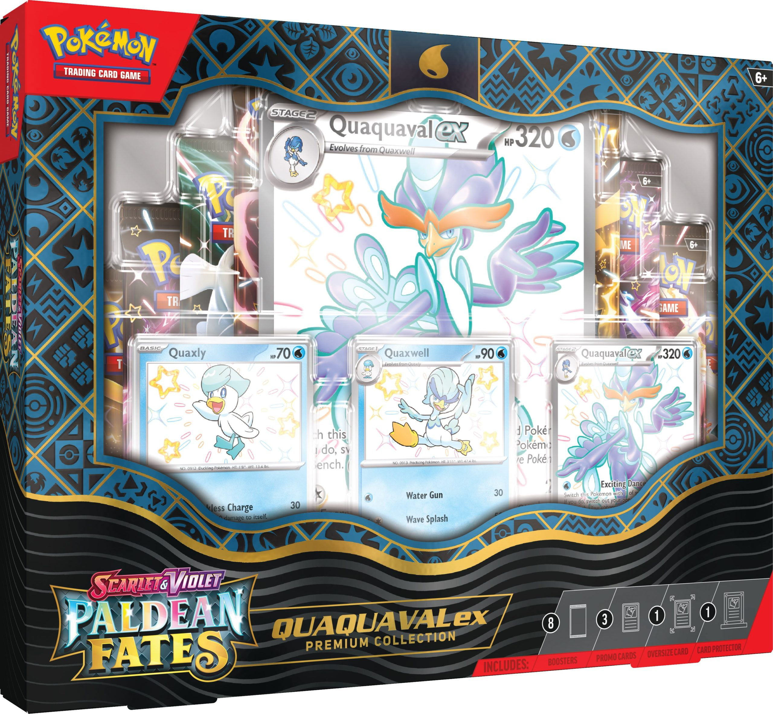 Pokemon Scarlet & Violet Paldean Fates Quaquaval ex Premium Collection ...
