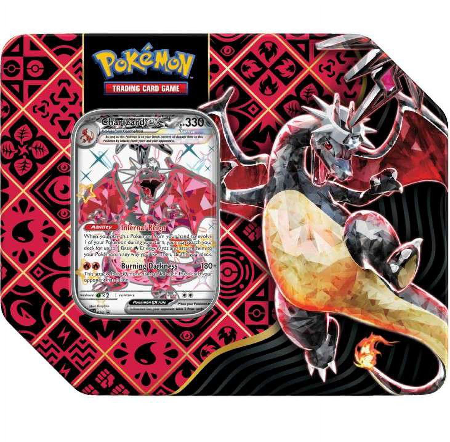 Pokemon Scarlet & Violet Paldean Fates Shiny Charizard ex Tin Set (5 ...