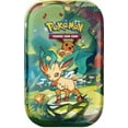 Pokemon Scarlet & Violet Prismatic Evolutions Leafeon Mini Tin (2 ...