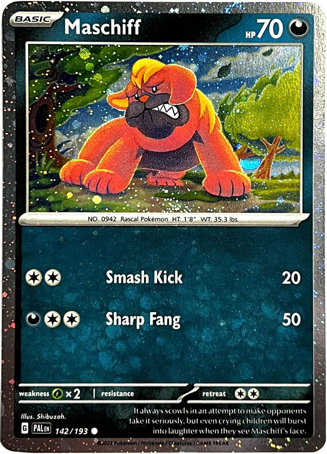 Pokemon Scarlet & Violet Cosmos Holo Promo Promo Maschiff #086 #142 ...