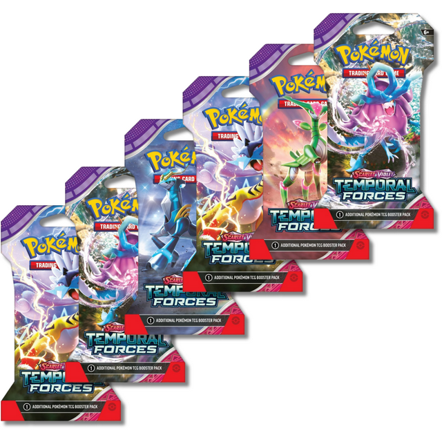 Pokemon Scarlet & Violet Temporal Forces | 6 Sleeved Booster Packs - Walmart.com