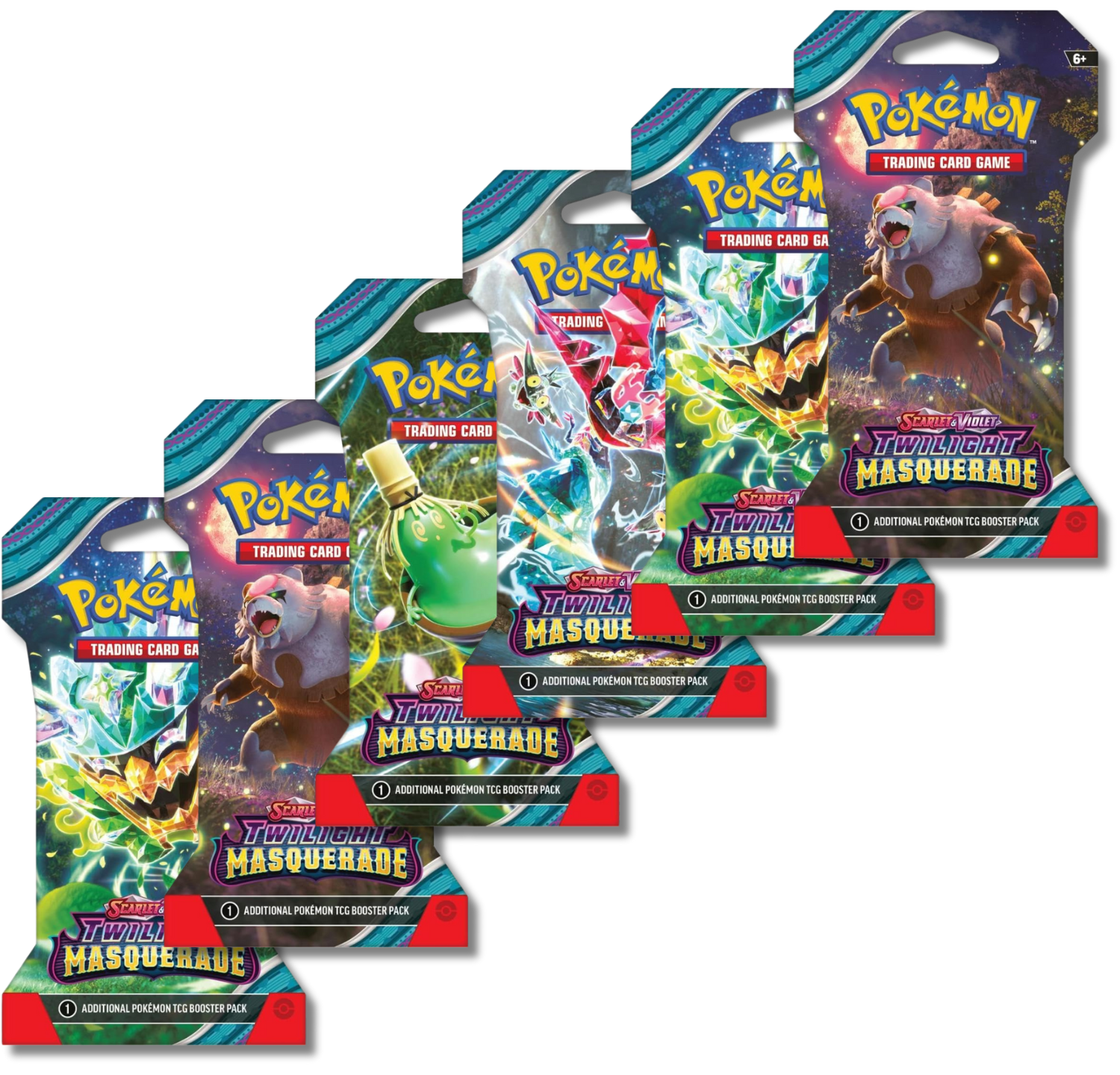 Pokemon Scarlet & Violet Twilight Masquerade | 6 Sleeved Boosters ...