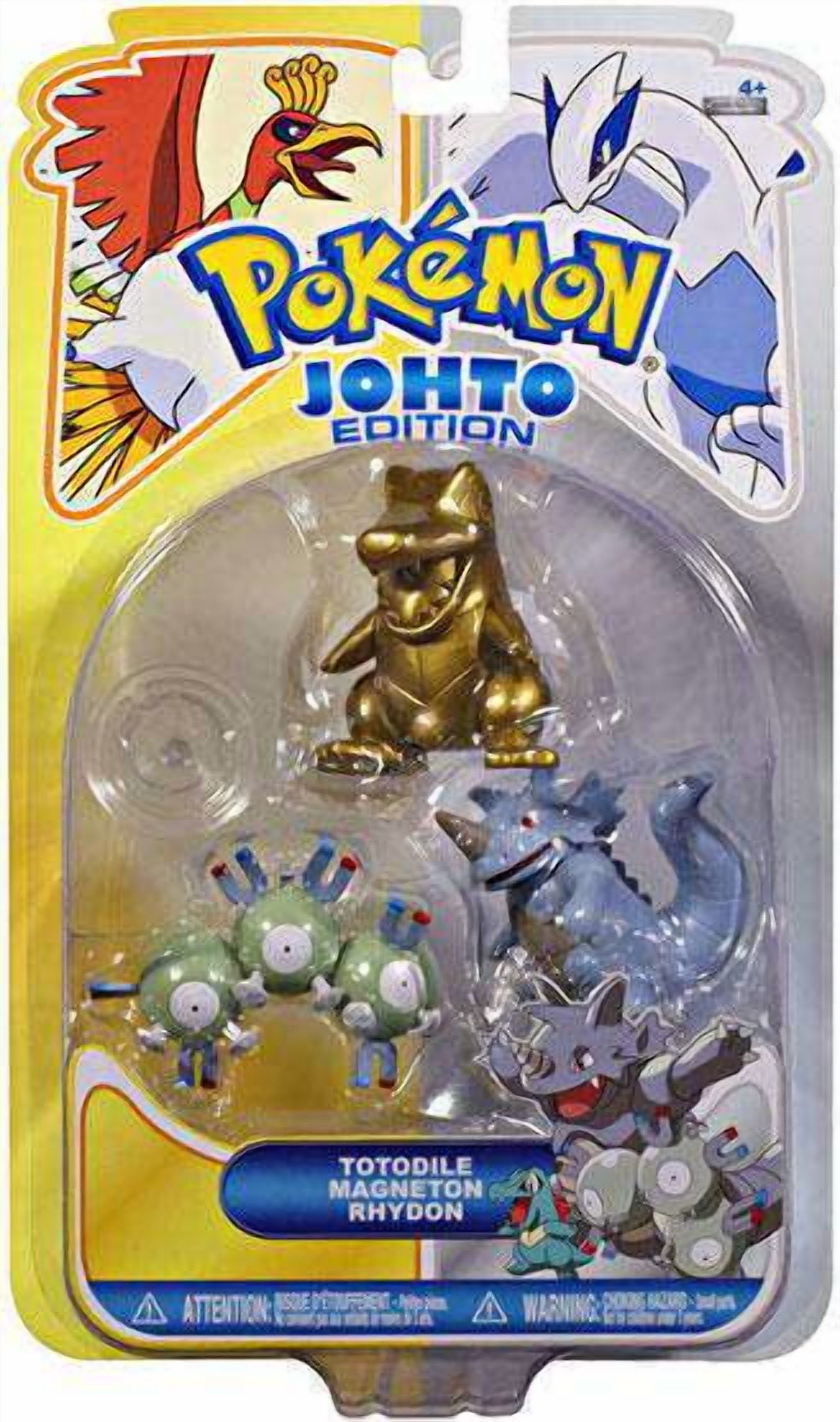 Pokemon Series 16 Gold Totodile, Magneton & Rhydon Figure 3-Pack ...