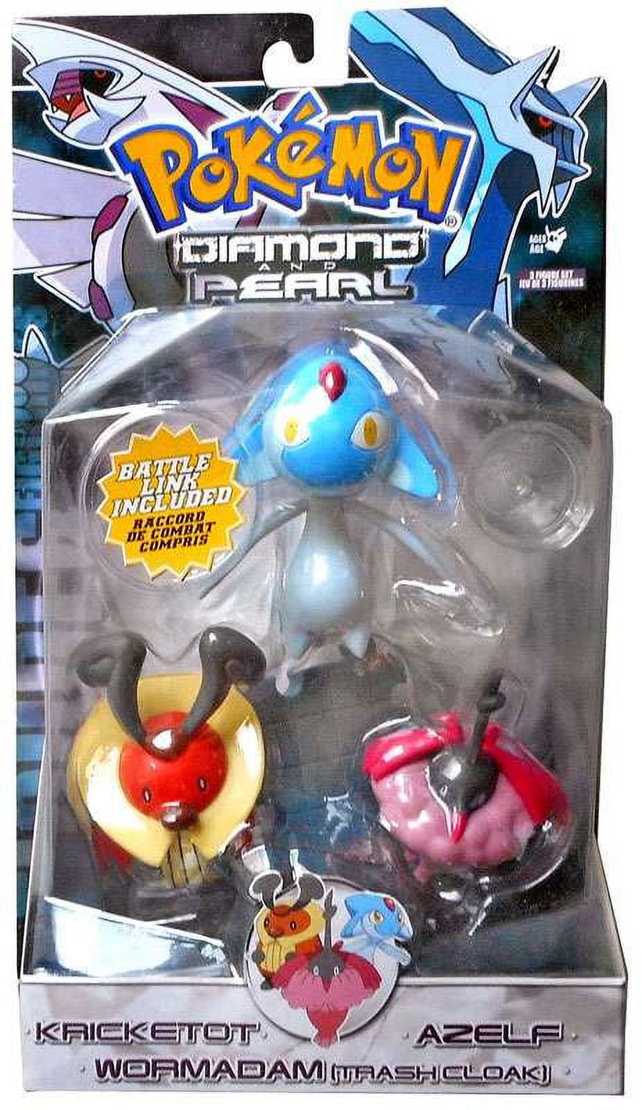 Pokemon Series 5 Kricketot, Azelf & Wormadam [Plant Cloak] Figure 3 ...