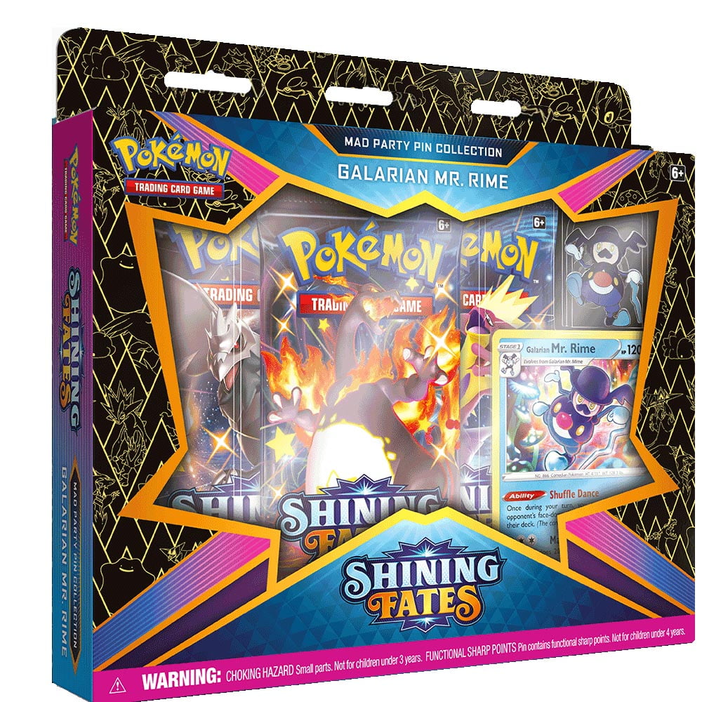 Pokemon Shining Fates Mad Party Pin Collection Galarian Mr. Rime ...