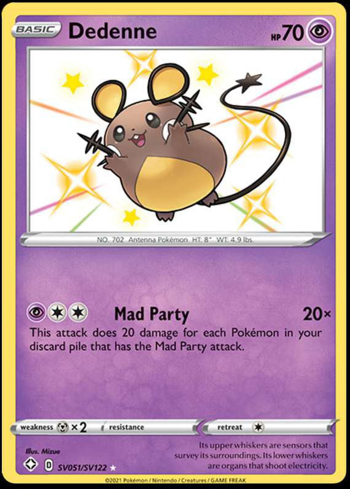 Pokemon Shining Fates Shiny Rare Dedenne SV051 - Walmart.com