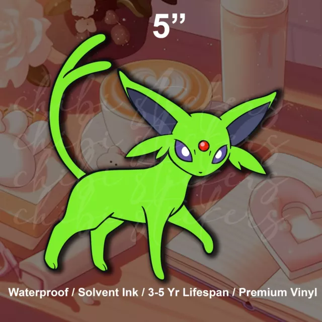 Pokemon Shiny Glaceon Espeon Pokemon Rare Pikachu Vinyl Sticker Decal ...
