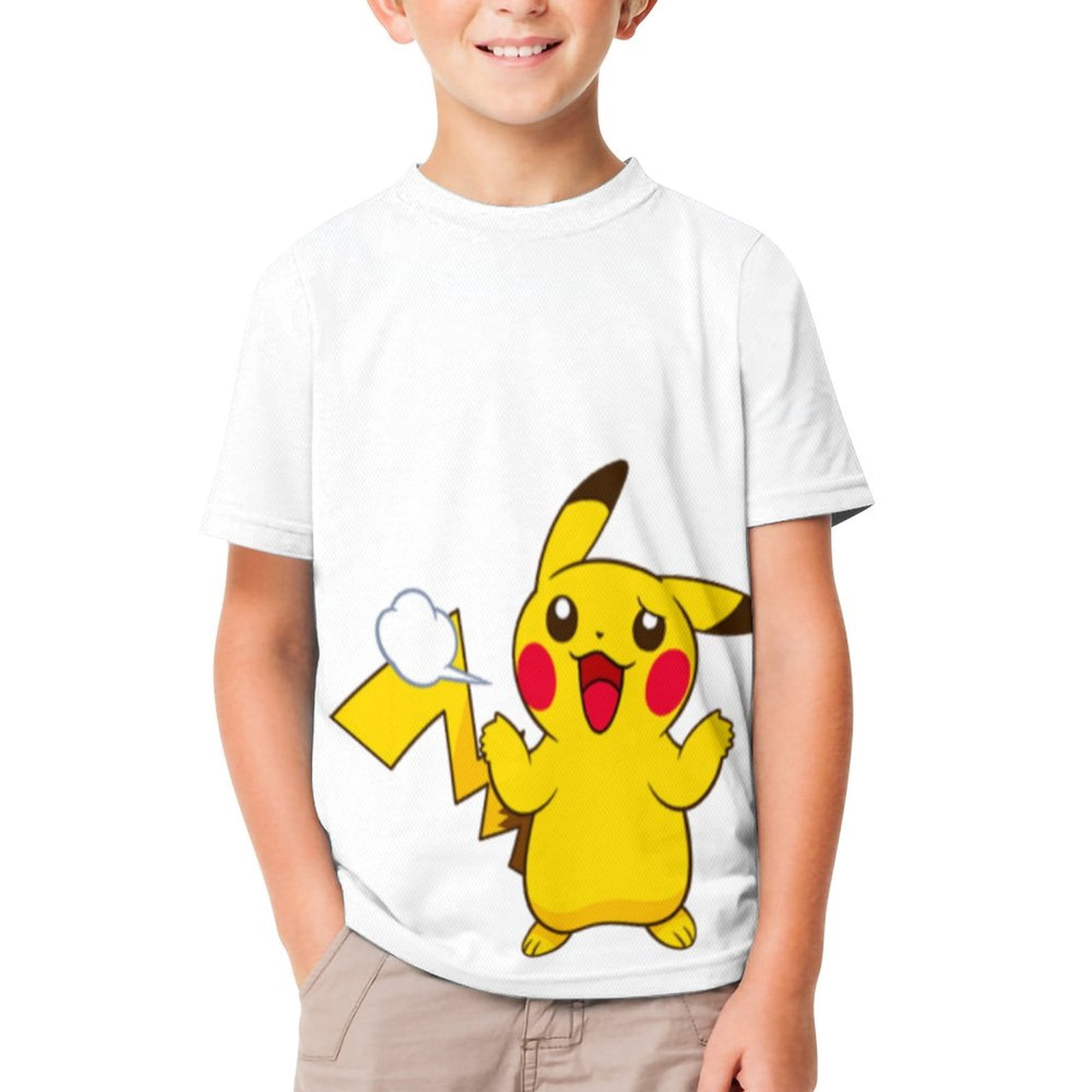 Pokemon Shirt for Girls Graphic Tees Boys Short Sleeve Crewneck Tops ...