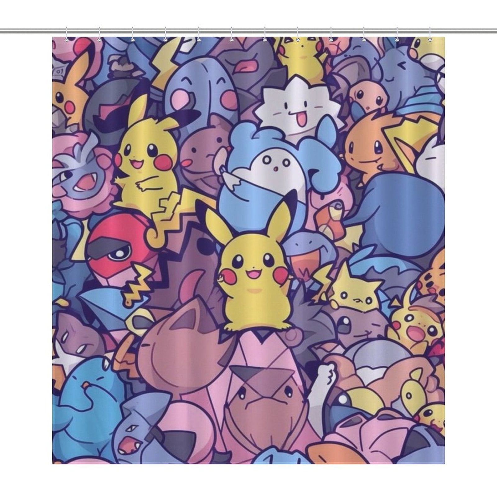 Pokemon Shower Curtain Anime Room Decor Pokemon Merch - Walmart.com