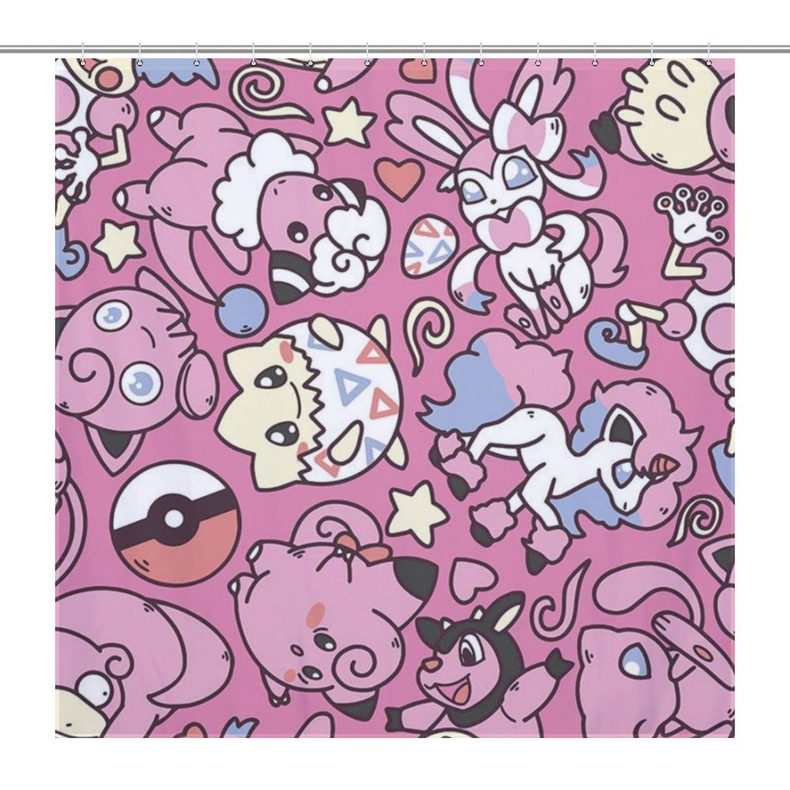 Pokemon Shower Curtain Anime Room Decor Pokemon Merch - Walmart.com