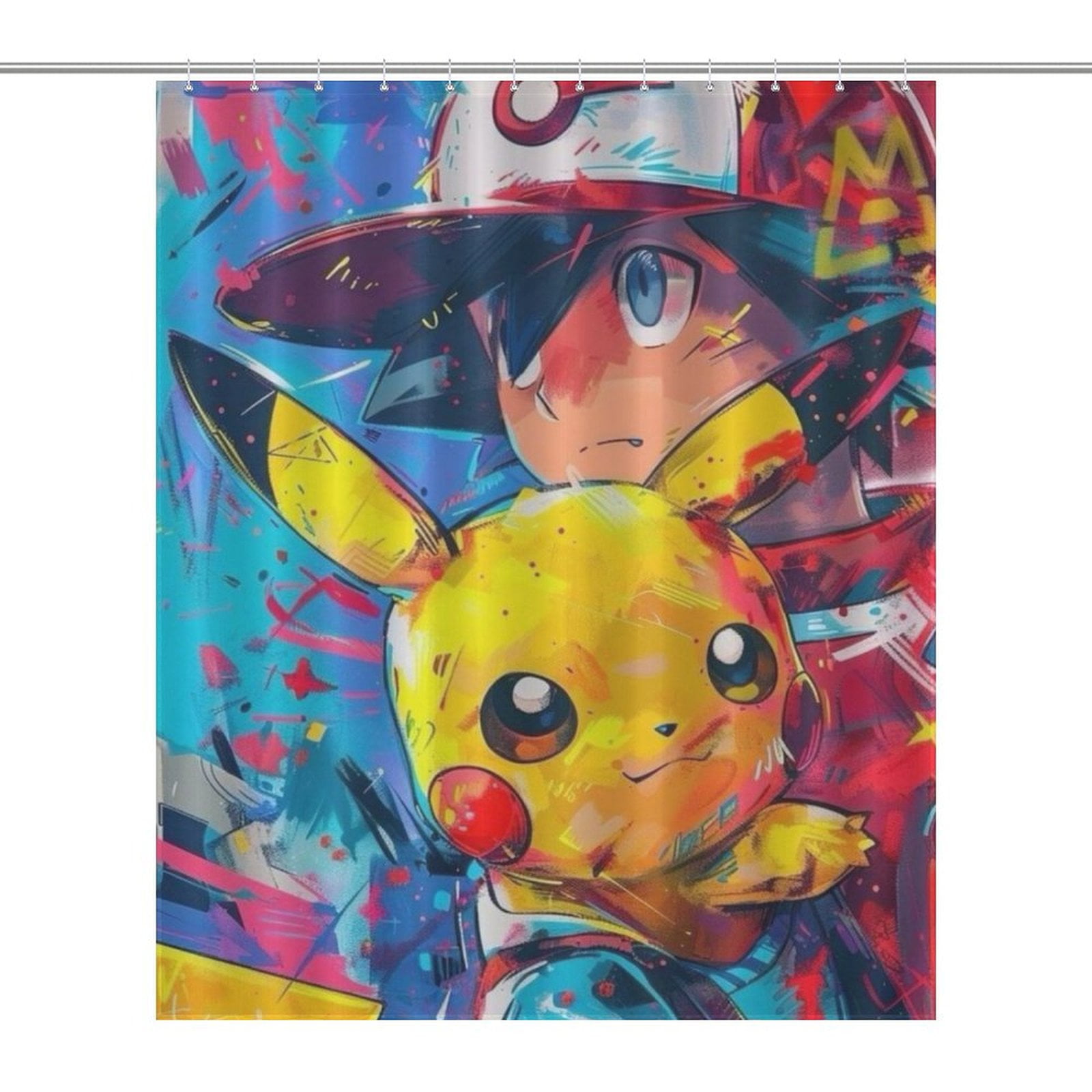 Pokemon Shower Curtain Anime Room Decor Pokemon Merch - Walmart.com
