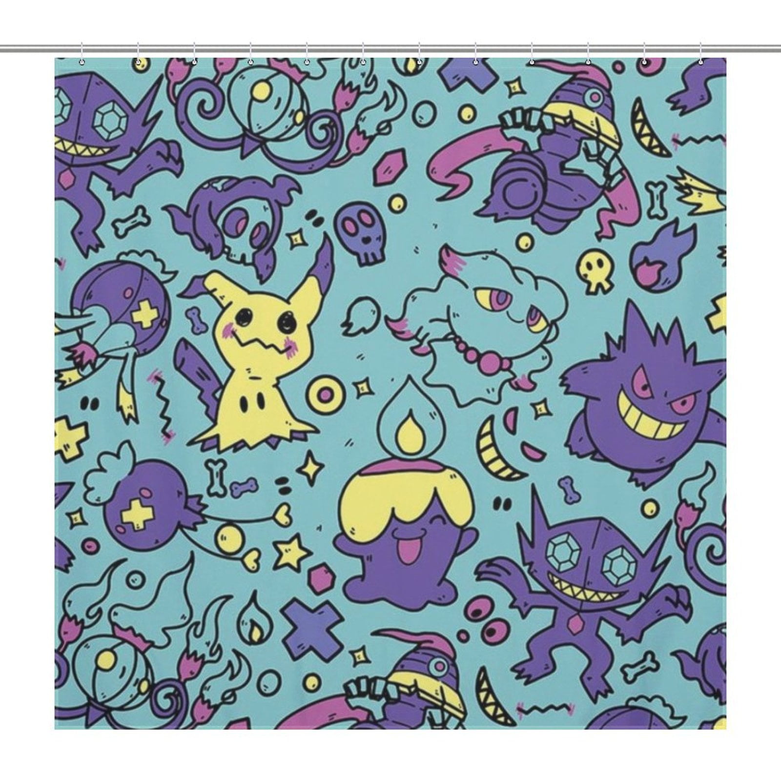 Pokemon Shower Curtain Anime Room Decor Pokemon Merch - Walmart.com