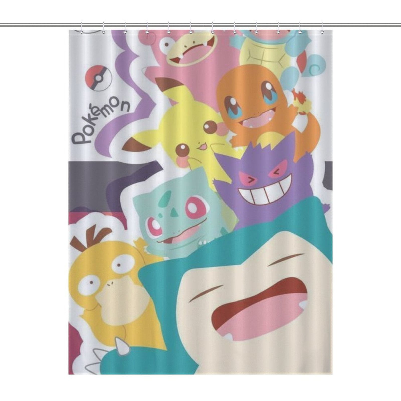 Pokemon Shower Curtain Anime Room Decor Pokemon Merch - Walmart.com