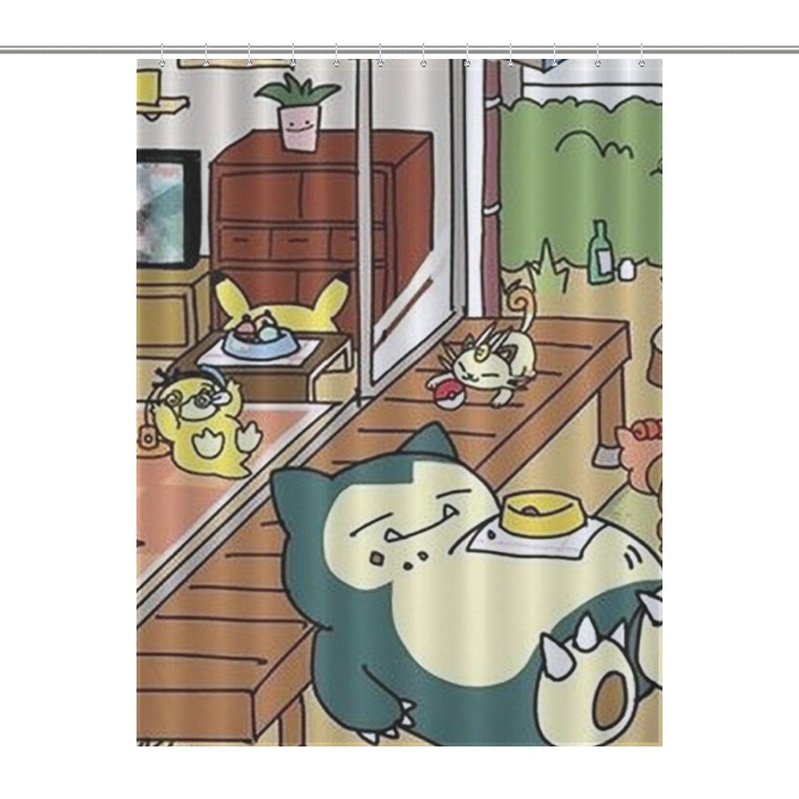 Pokemon Shower Curtain Cartoon Anime for Boys Grils Gift 55x72Inch ...
