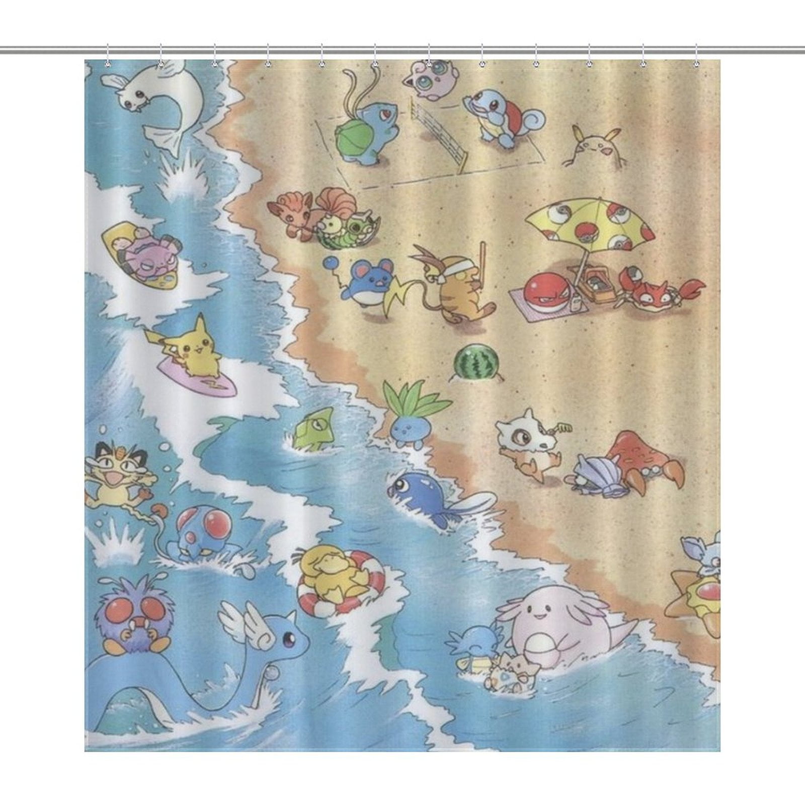 Pokemon Shower Curtain Cartoon Anime for Boys Grils Gift 66x72Inch ...