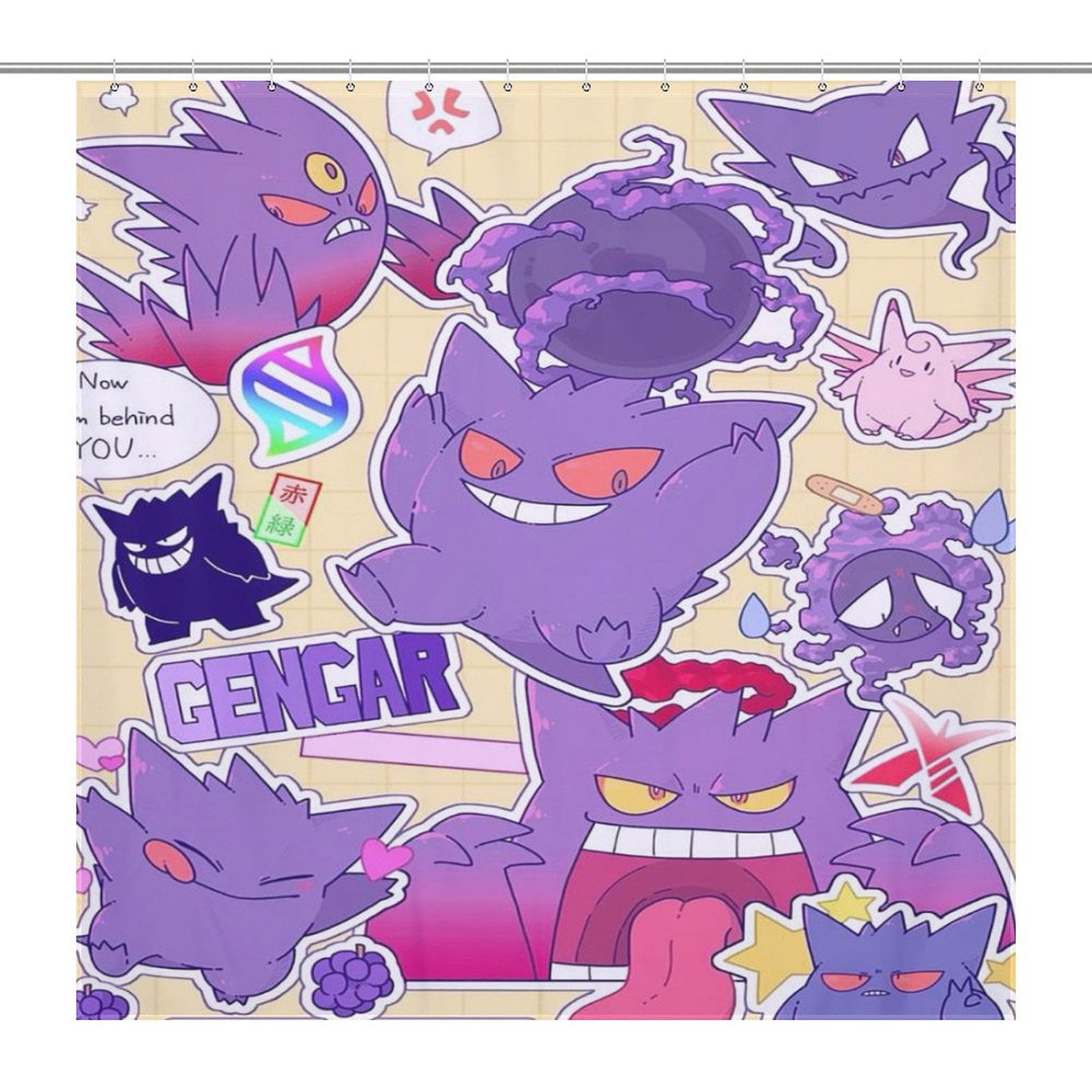 Pokemon Shower Curtain Cartoon Anime for Boys Grils Gift 72x72Inch ...