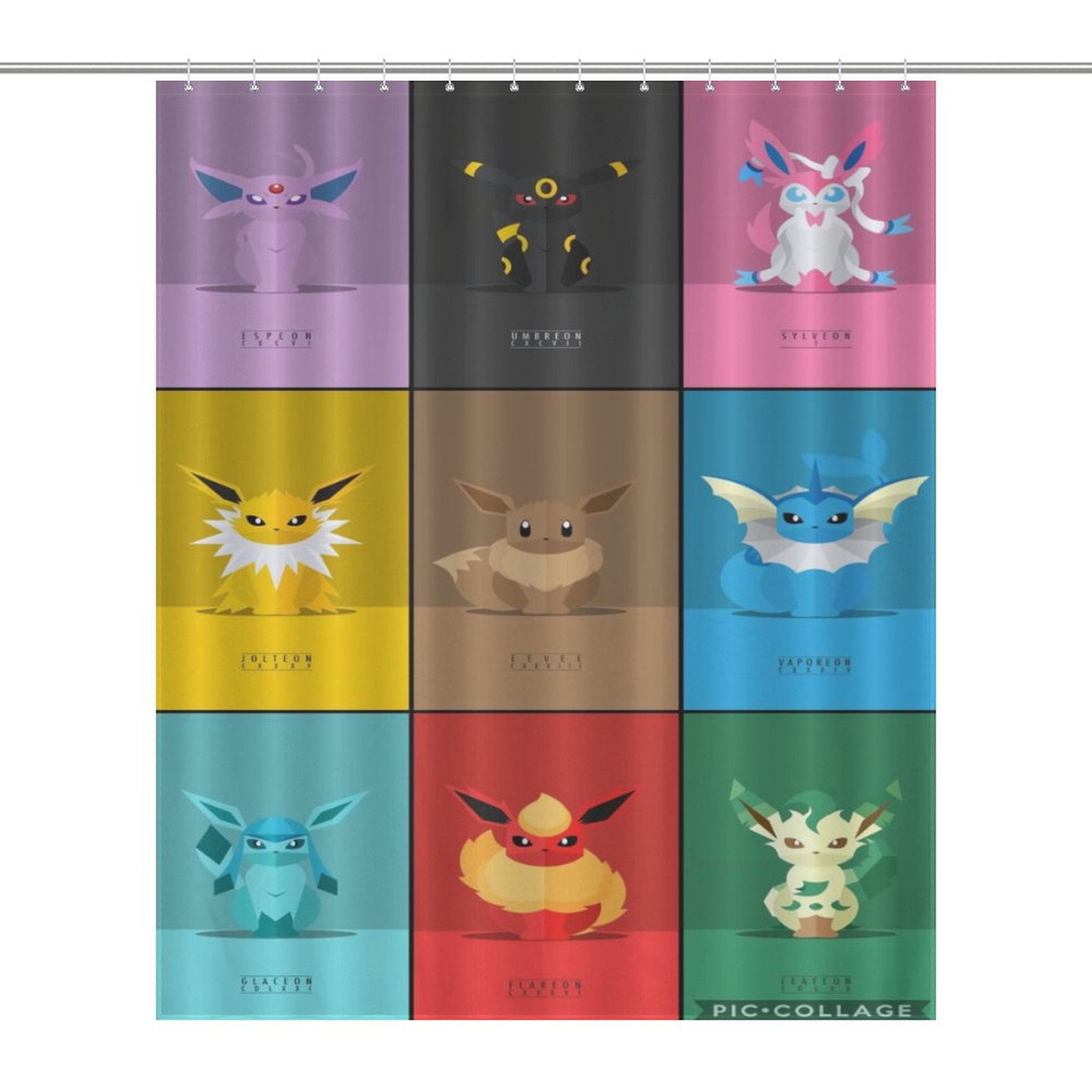 Pokemon Shower Curtain,Shower Curtain liner Washable Waterproof Fabric for Bathroom Decor ...