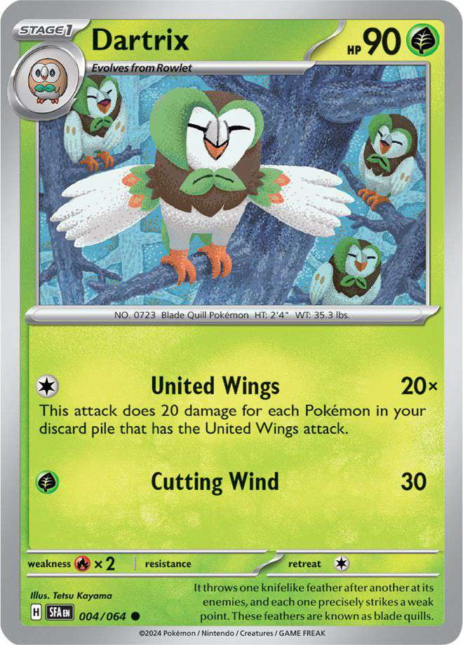 Pokemon Shrouded Fable Common Dartrix #4 - Walmart.com