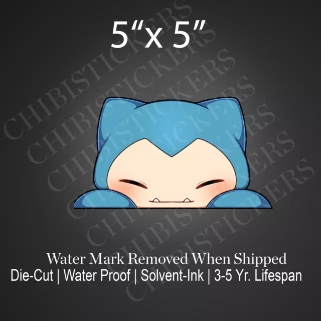 Pokemon Sleeping Snorlax Cute Sticker Sleepy Adorable Vinyl Sticker ...