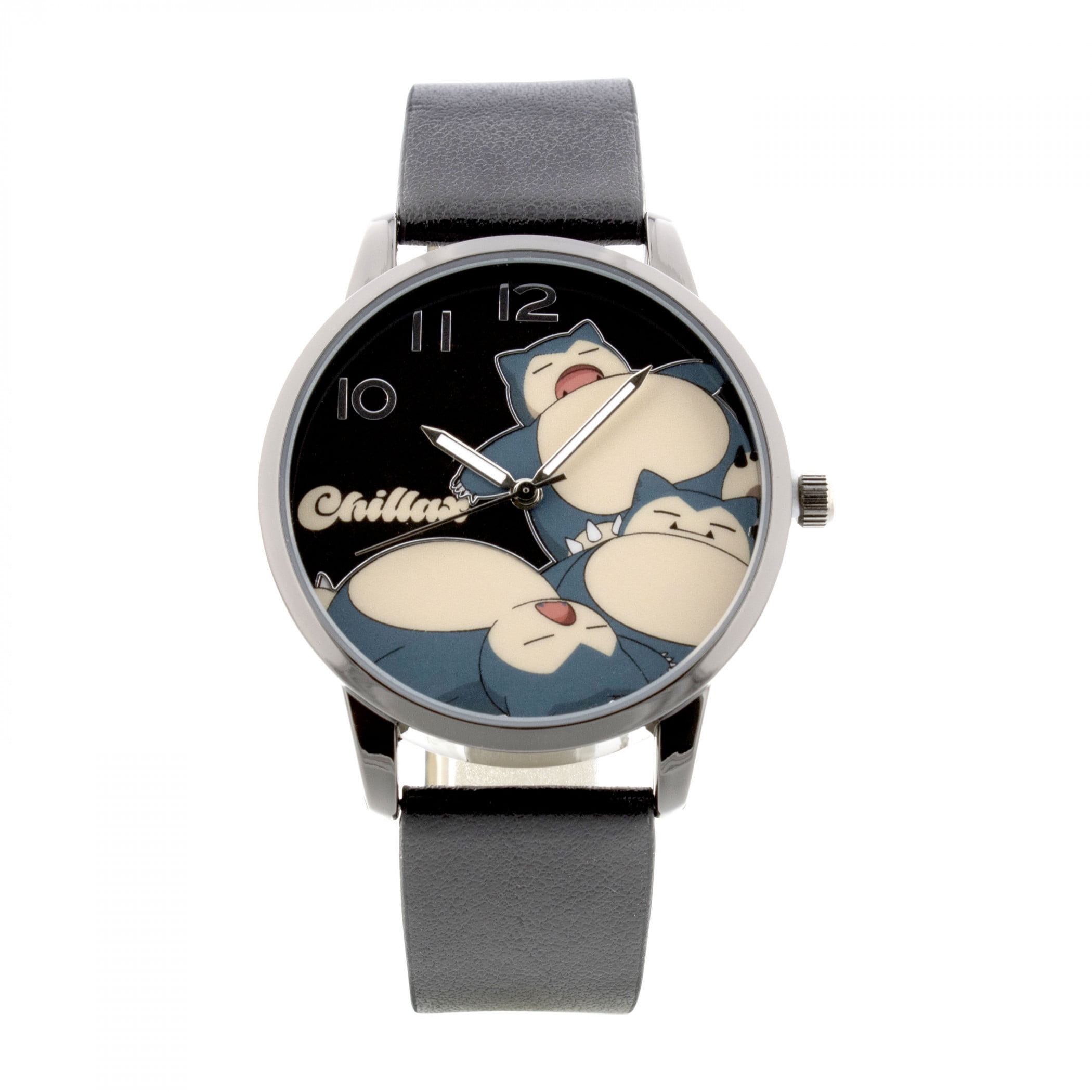 Pokemon Snorlax Sleeping Watch Face with Black Band - Walmart.com