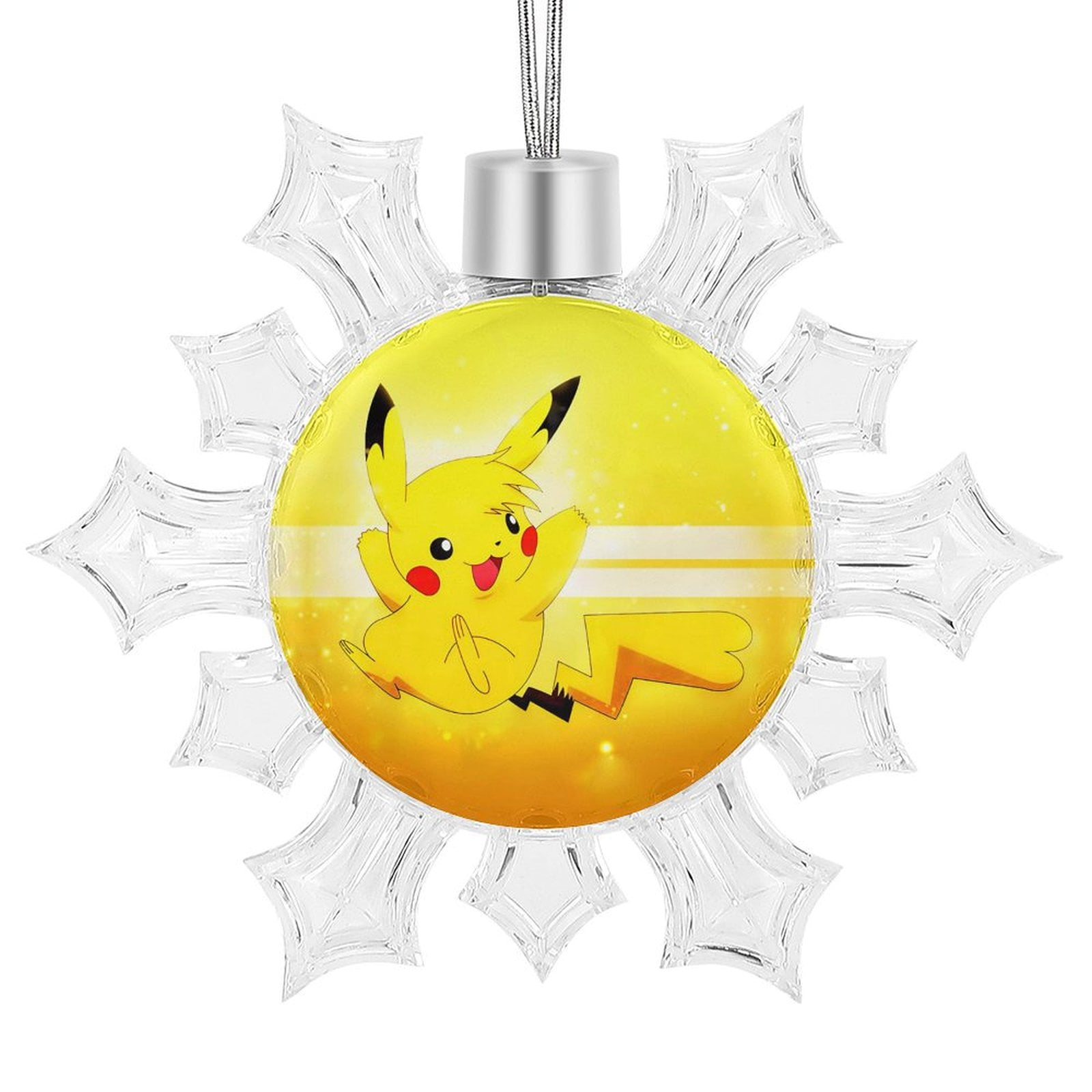 Pokemon Snowflake Ornament Hanging Christmas Tree Pendant Decorations ...