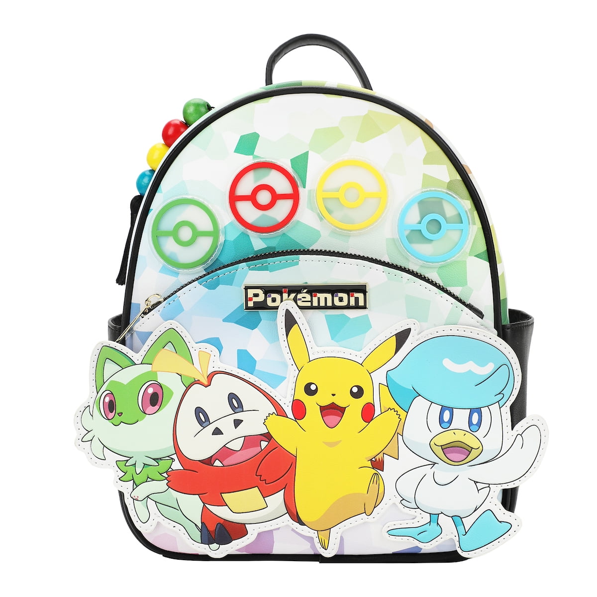 Pokemon Sprigatito Fuecoco Pikachu & Quaxly 11.5 Tie-Dye Mini Backpack ...