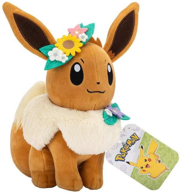 Pokemon Spring Eevee Plush (with Flowers) - Walmart.com
