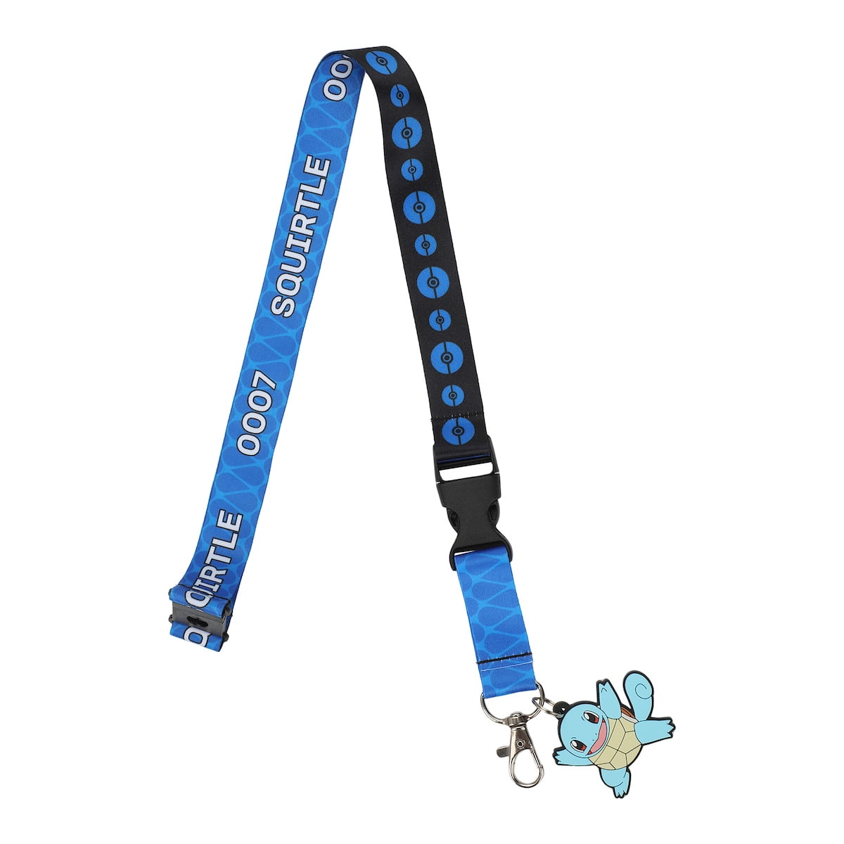 Pokemon Squirtle Blue Kanto Region Lanyard With Rubber Charm And ID ...