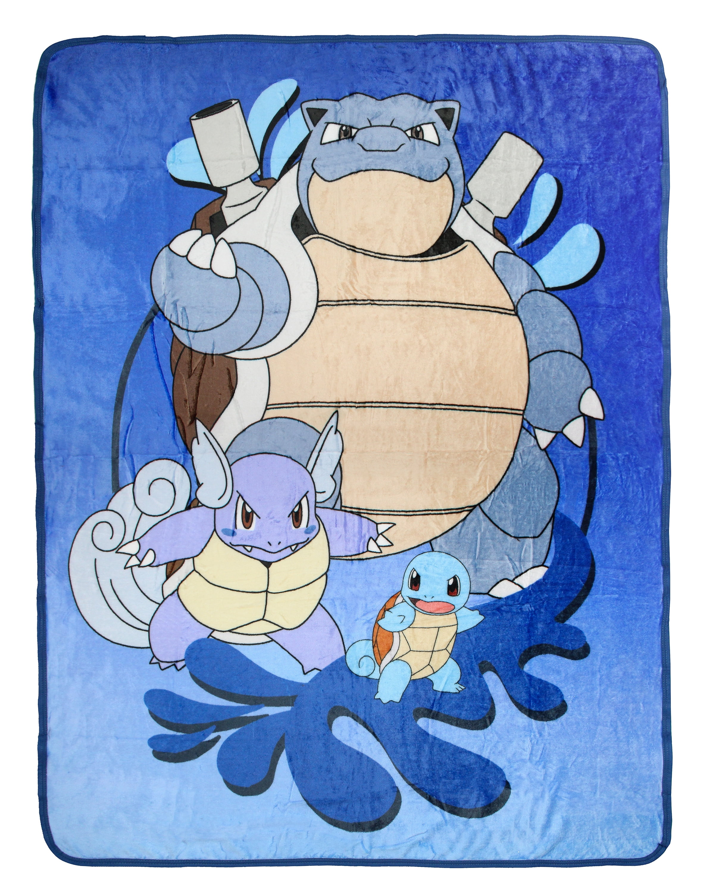 Pokemon Squirtle Evolutions Wartortle Blastoise Throw Blanket - 46" x ...