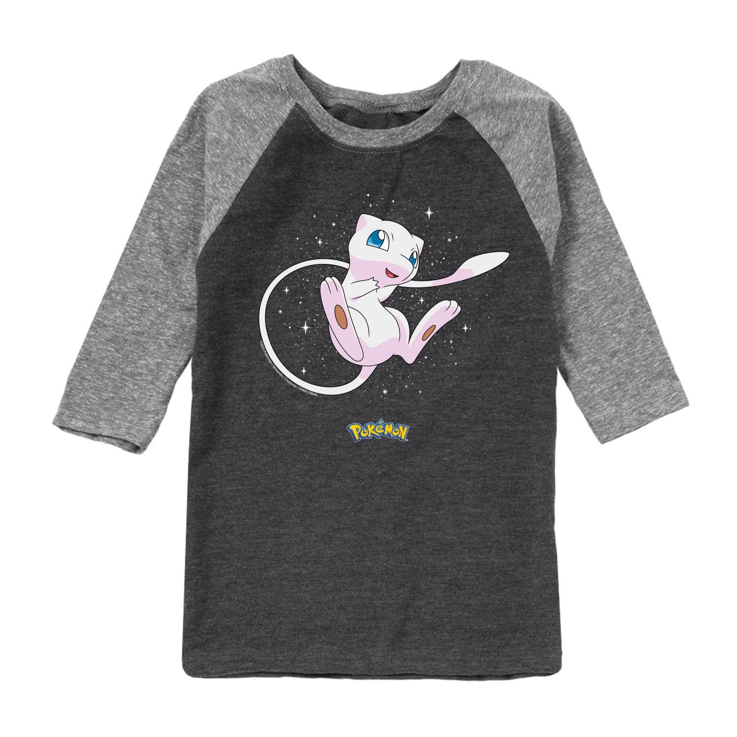 Pokemon - Starry Mew - Youth Raglan Graphic T-Shirt - Walmart.com