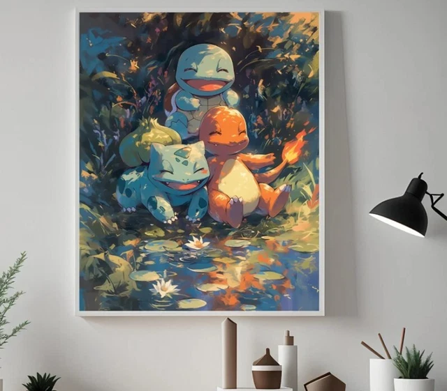 Pokemon Starters Poster, Anime Poster NO FRAMED POSTER Home Decor ...