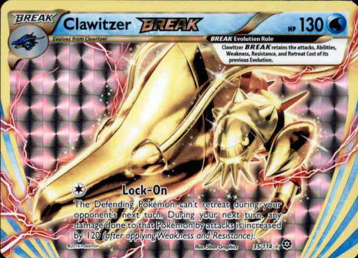 Pokemon XY Steam Siege Rare Holo BREAK Clawitzer BREAK #35 - Walmart.com