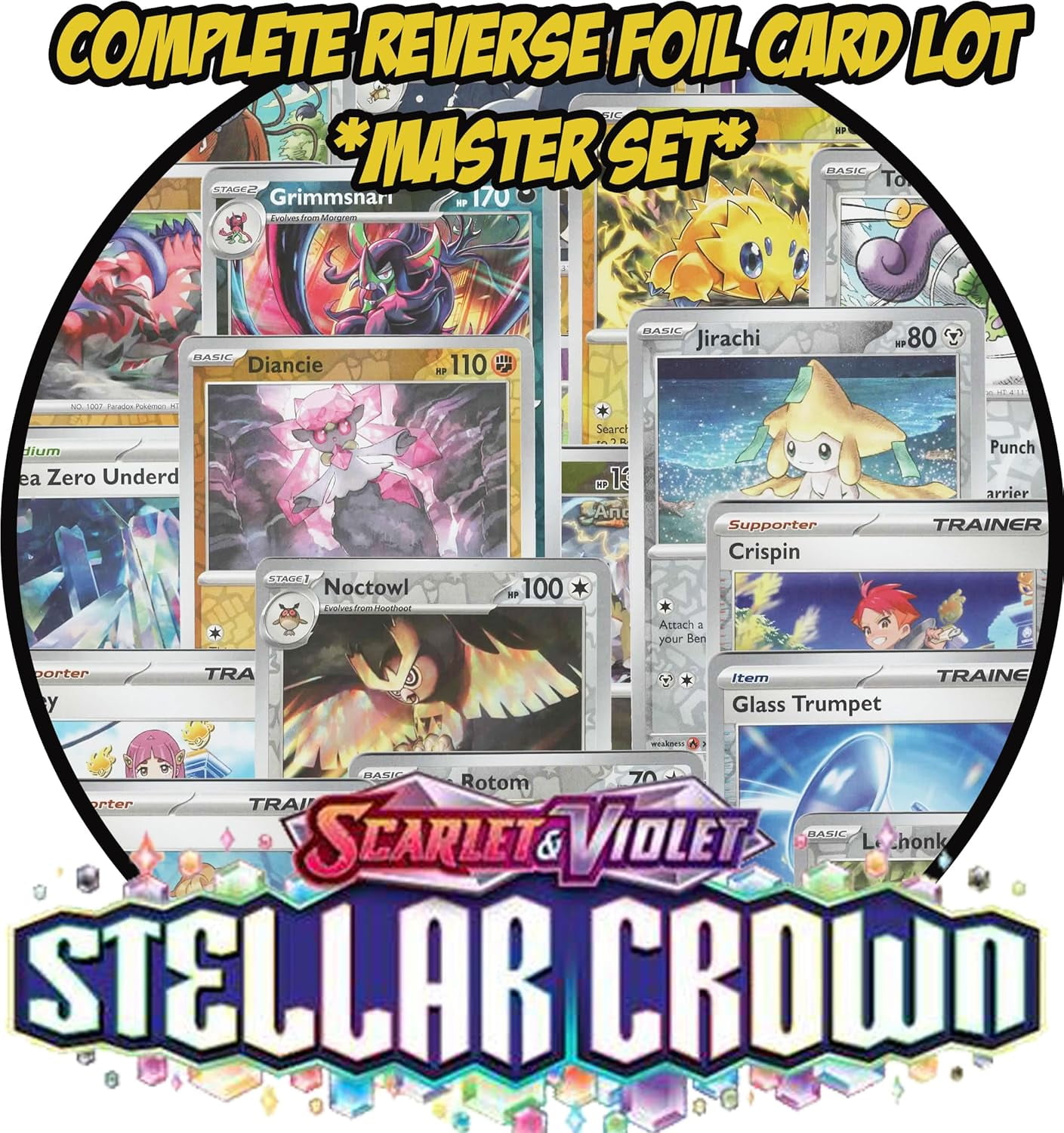 Pokemon Stellar Crown – Complete Reverse Holo Card Lot - Walmart.com