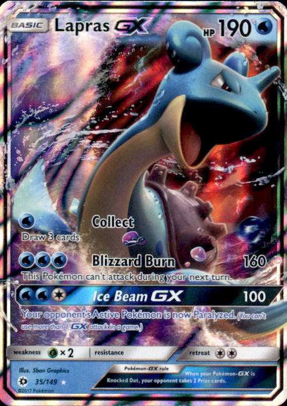 Pokemon Sun & Moon Base Set Ultra Rare Lapras-GX #35 - Walmart.com