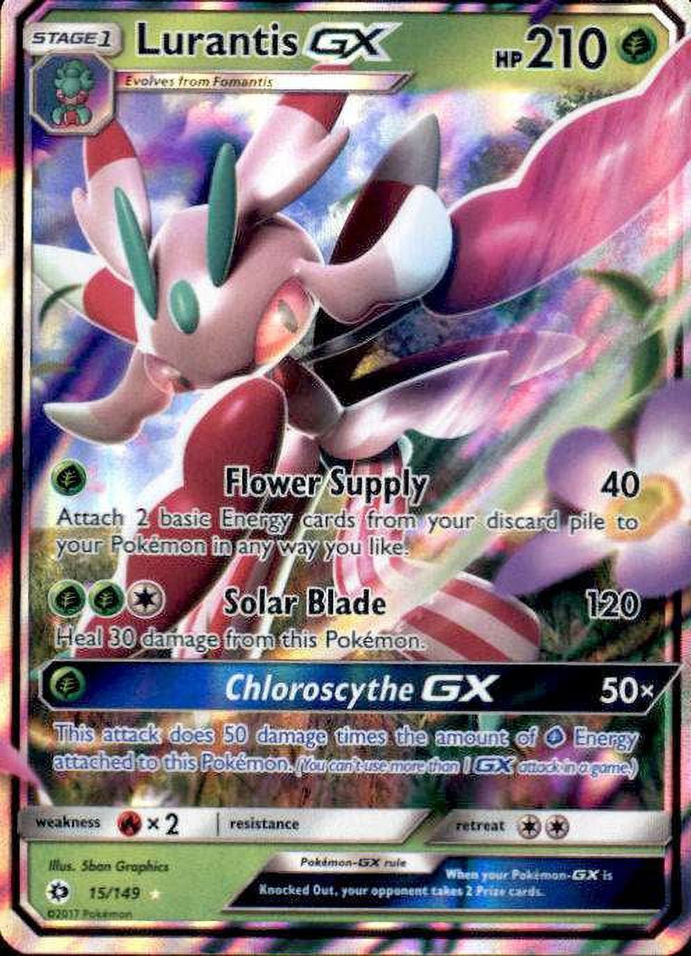 Pokemon Sun & Moon Base Set Ultra Rare Lurantis-GX #15 - Walmart.com