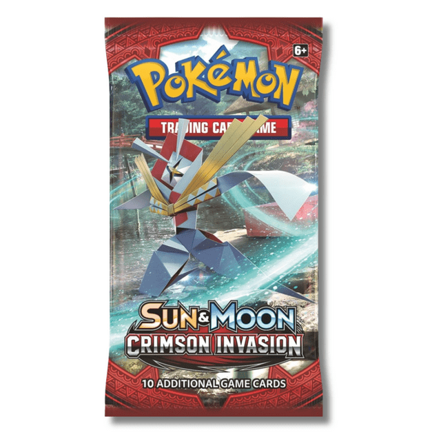 Pokemon Sun & Moon Crimson Invasion Booster Pack | Kartana - Walmart.com