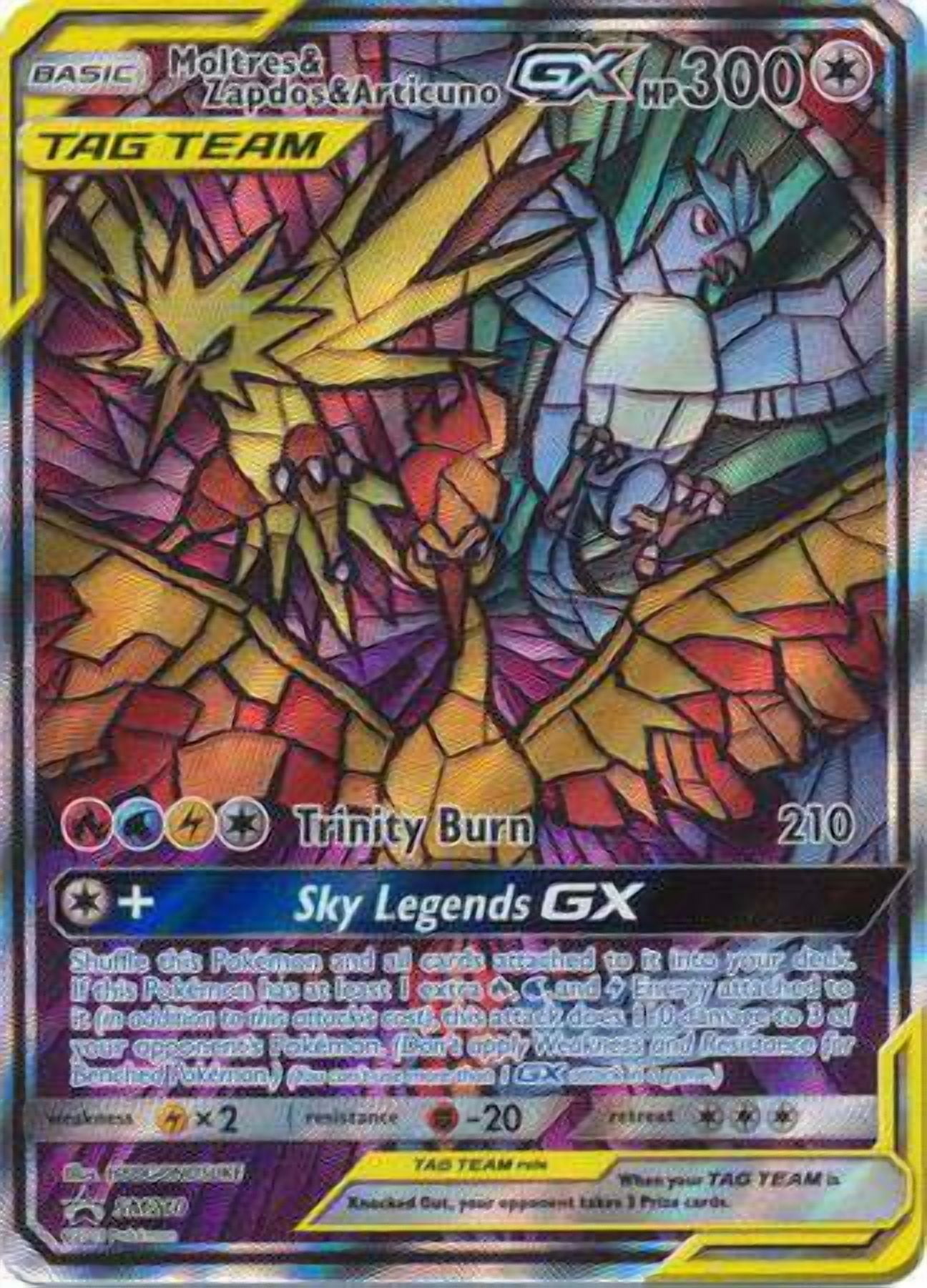 Pokemon Sun & Moon Hidden Fates Moltres & Zapdos & Articuno GX Single ...