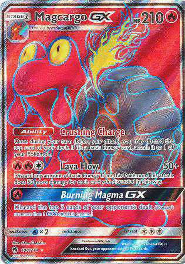 Pokemon Sun & Moon Lost Thunder Ultra Rare Magcargo GX #198 - Walmart.com