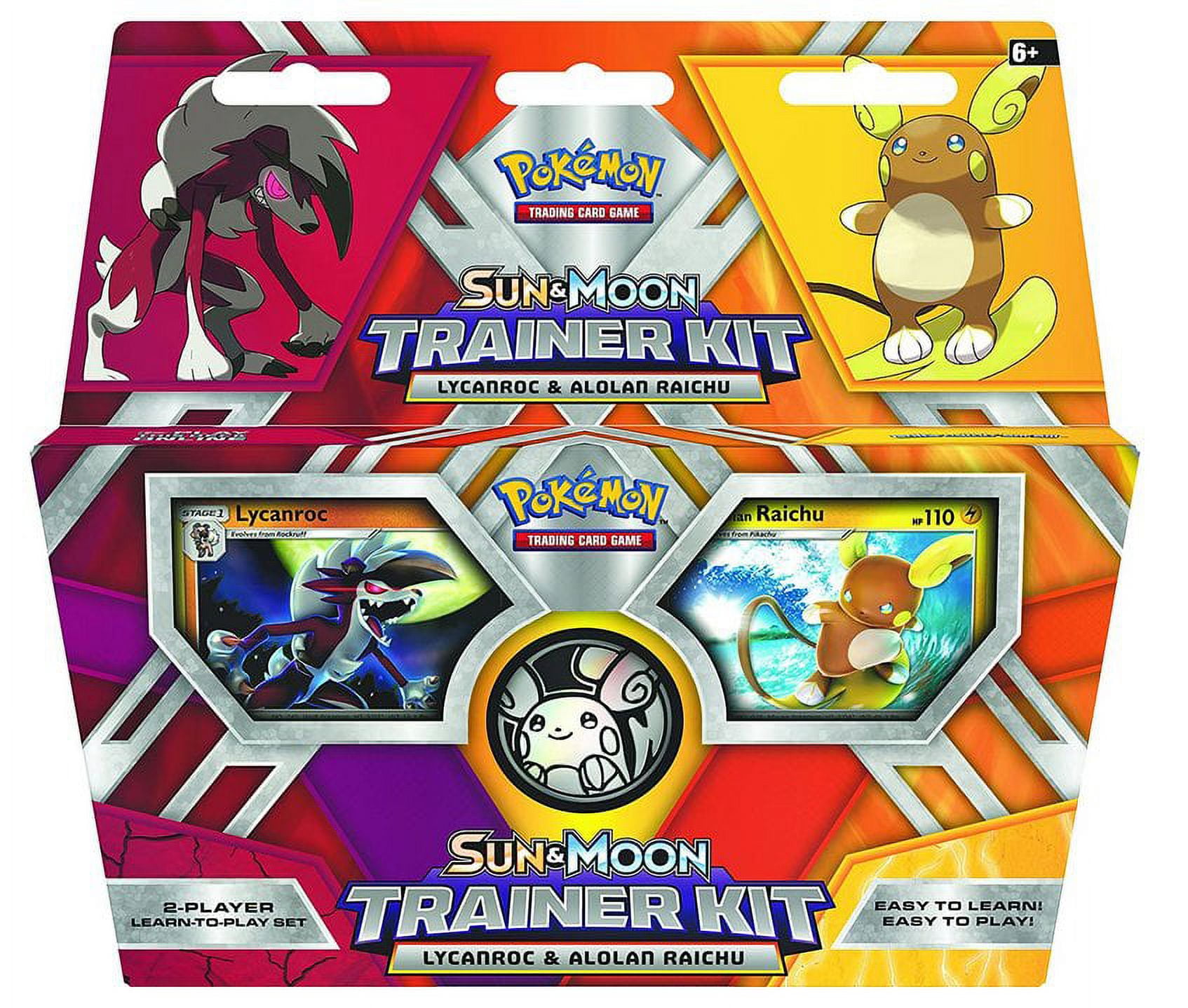 Pokemon Sun & Moon TCG Lycanroc & Alolan Raichu Trainer Kit Card Game ...