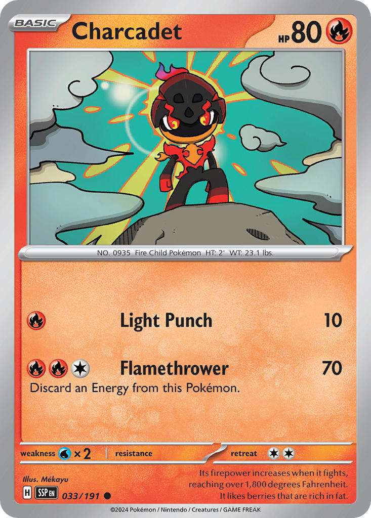 Pokemon Surging Sparks Common Charcadet #33 - Walmart.com
