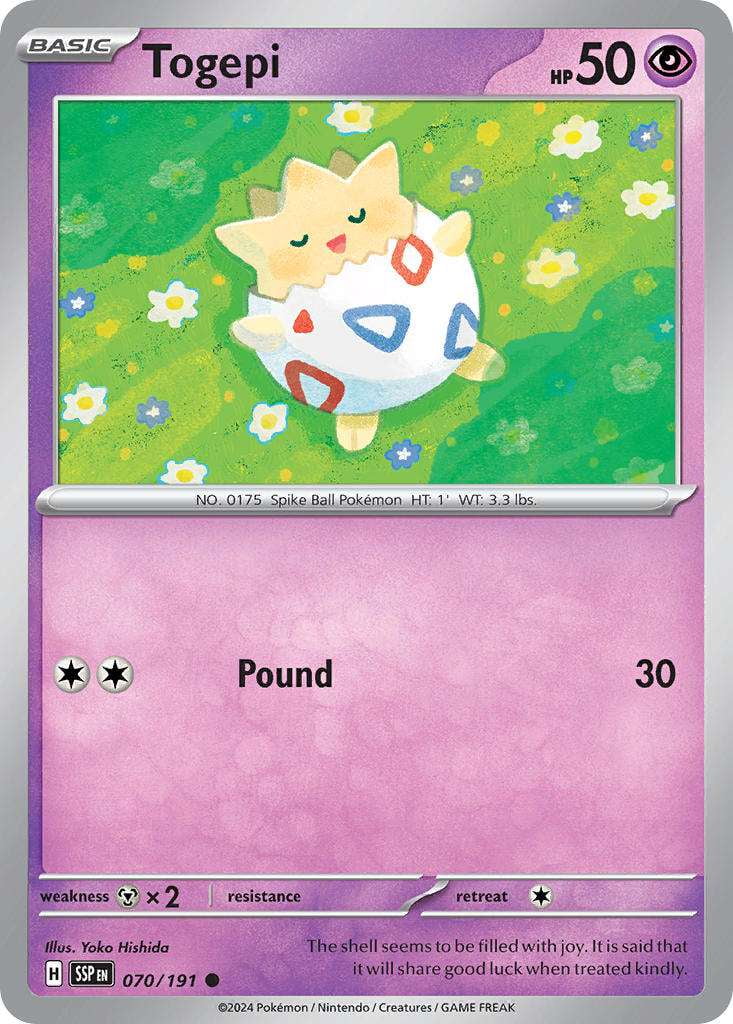 Pokemon Surging Sparks Common Togepi #70 - Walmart.com