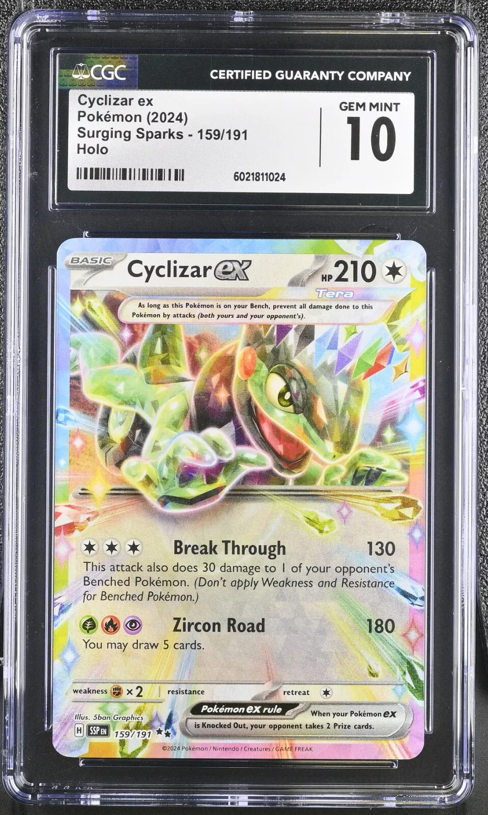 Pokemon Surging Sparks Cyclizar Ex #159 CGC 10 GEM MINT - Walmart.com