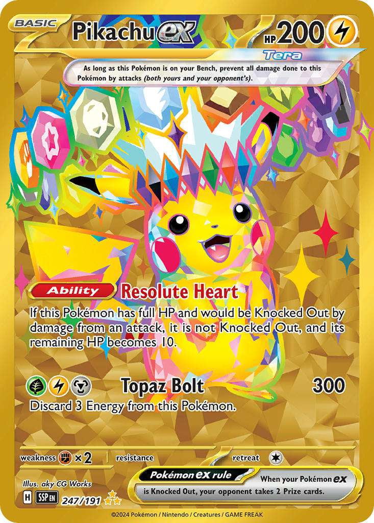 Pokemon Surging Sparks Hyper Rare Pikachu ex #247 - Walmart.com
