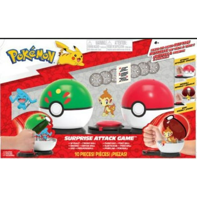 Pokemon Surprise Attack Game - 2 Balls, 2 Battle Figures, 6 Discs ...