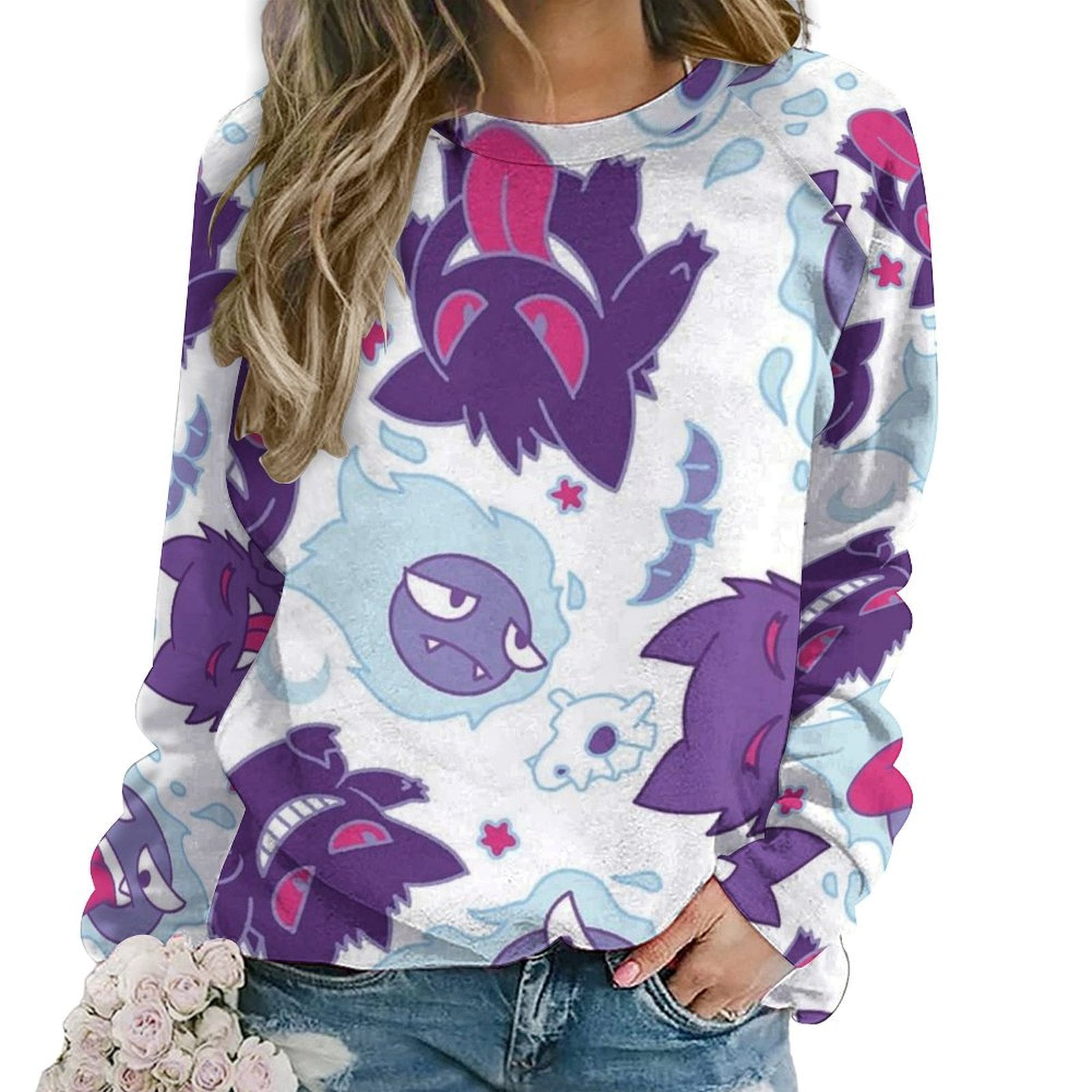 Pokemon Sweatshirt Anime Pokemon Merch Womens Pullover M - Walmart.com