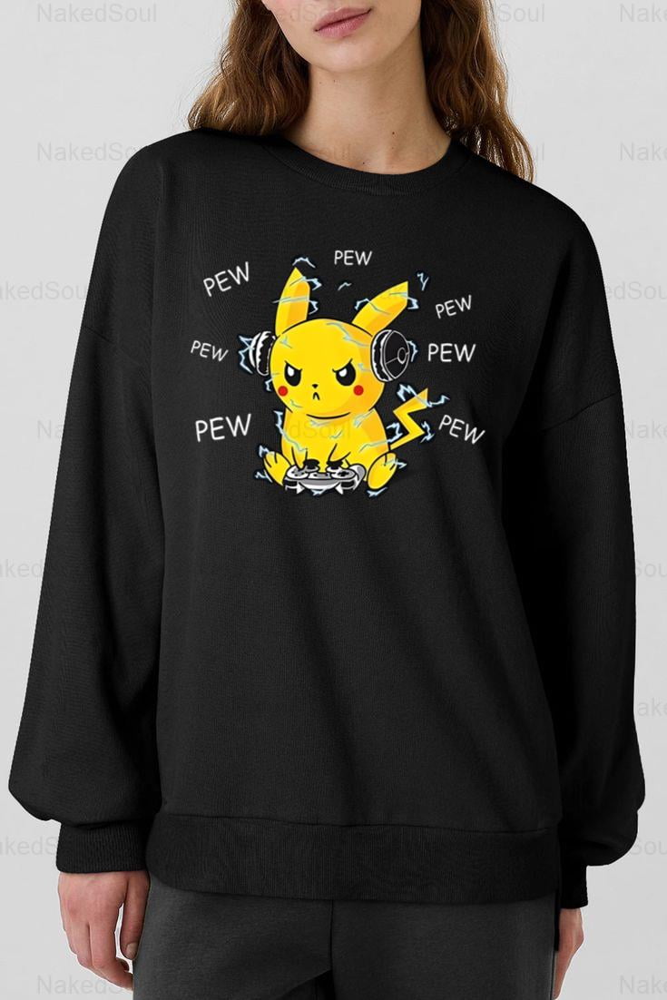 Pokemon Sweatshirt Pikachu Pew Iconic Gaming Design - Walmart.com